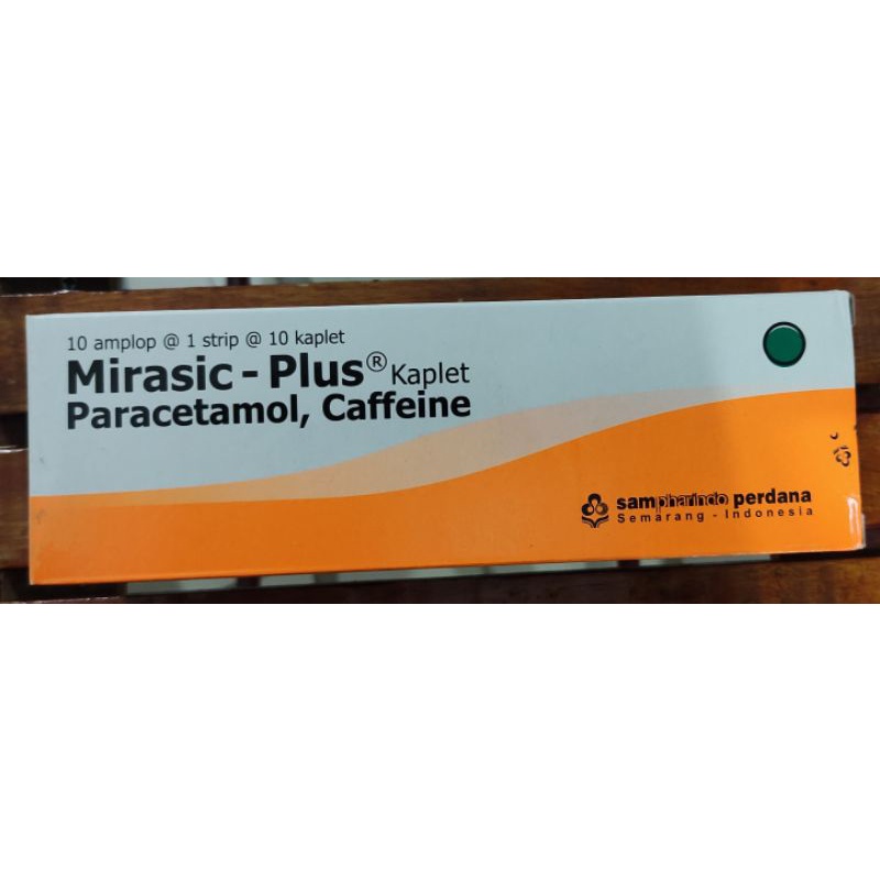 Jual Mirasic Plus Caffeine 100 Kaplet / 650 Mg / Meredakan Demam ...