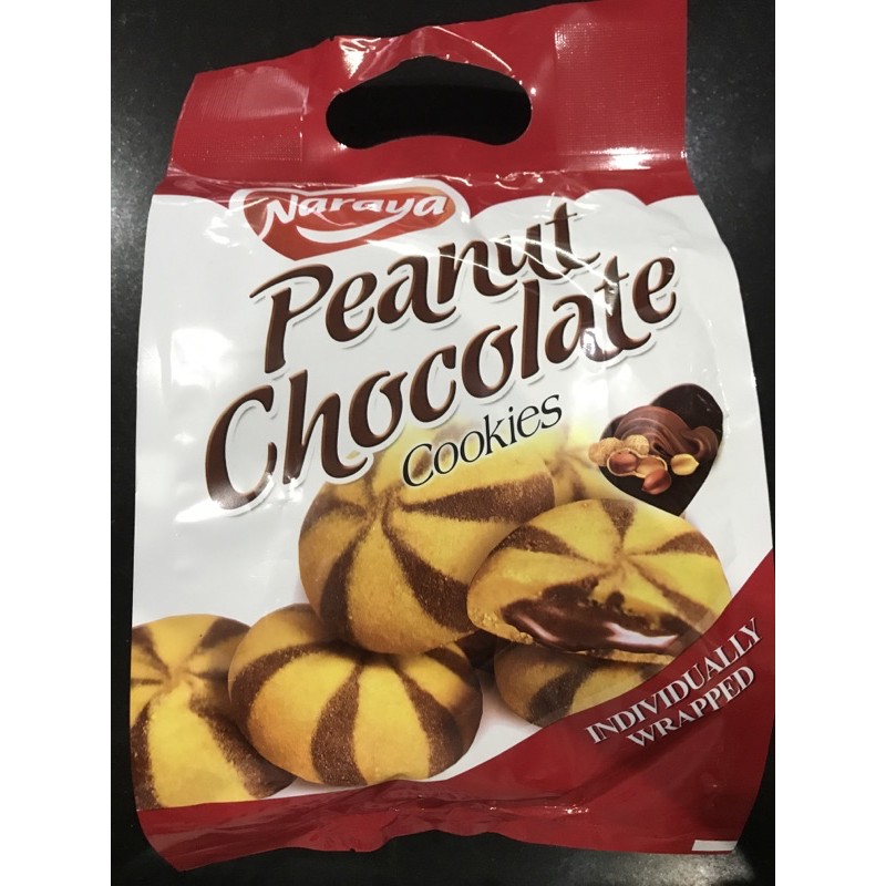 Jual NARAYA COOKIES RASA PEANUT COKLAT (isi 28pc) | Shopee Indonesia