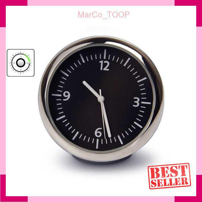 Jual Jam Analog Interior Mobil Quartz Car Dashboard Classic Clock ...