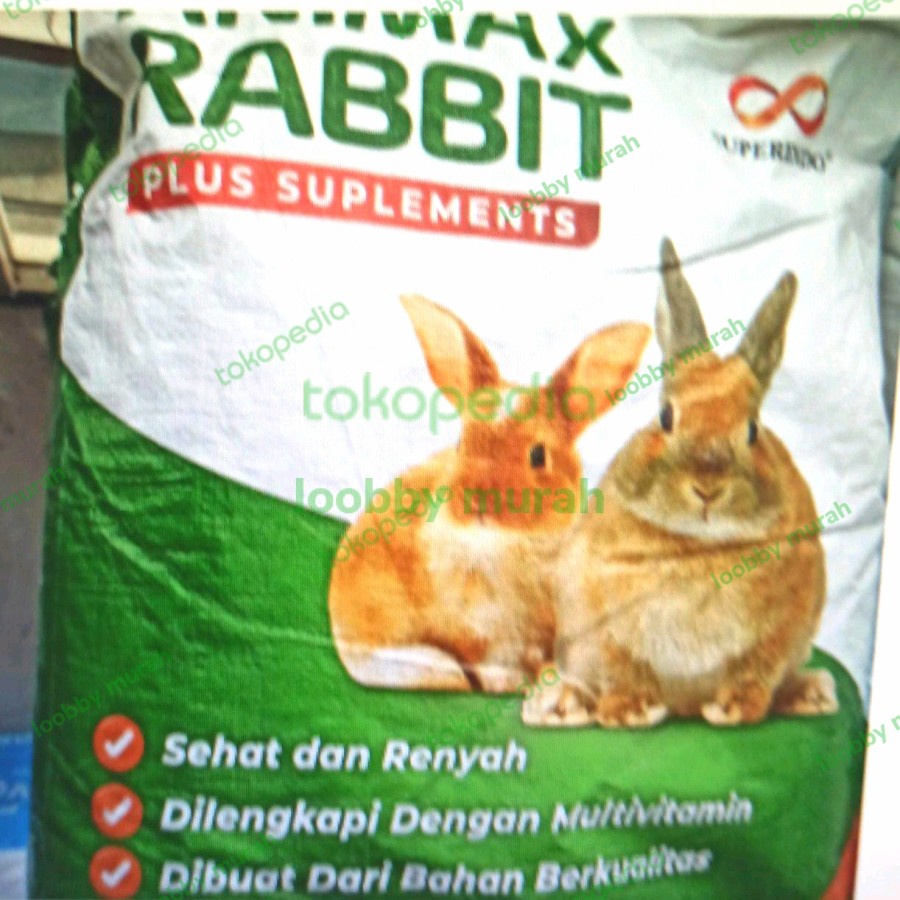 Jual Pakan Makanan Pelet Pellet Kelinci ANIMAX PLUS 10 Kg Rodent Rabbit ...