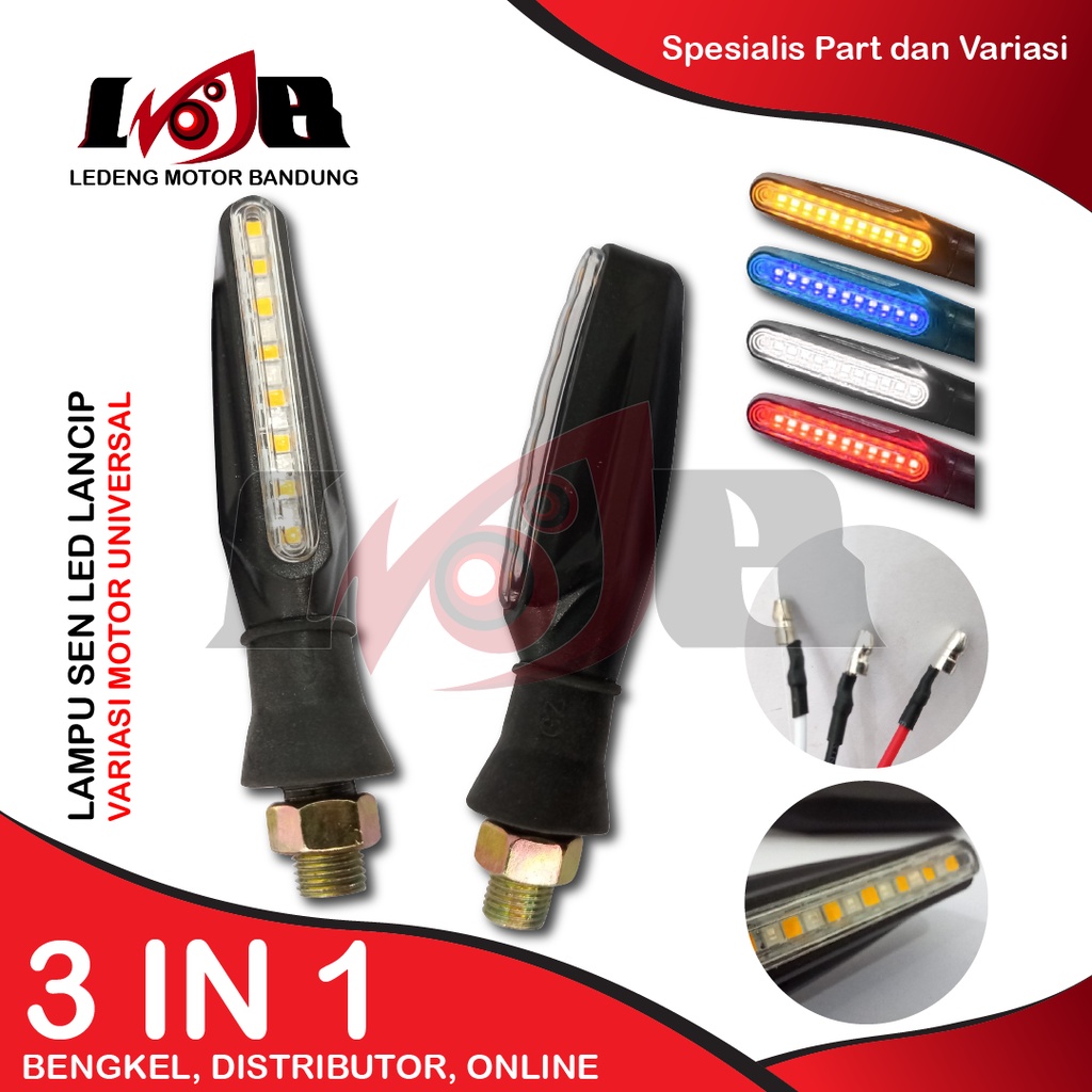 Jual Lampu Sen Sein Led Moge Tipe Lancip DRL Running 2 Warna Sepasang ...