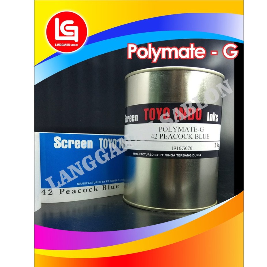 Jual TOYO INDO POLYMATE-G 42 PEACOCK BLUE 1 KG - TINTA SABLON PLASTIK ...