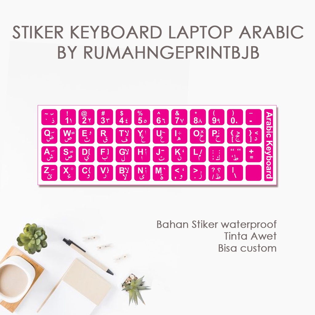 Jual Sticker Keyboard Arabic | Stiker Keyboard Arab | Stiker ketik ...