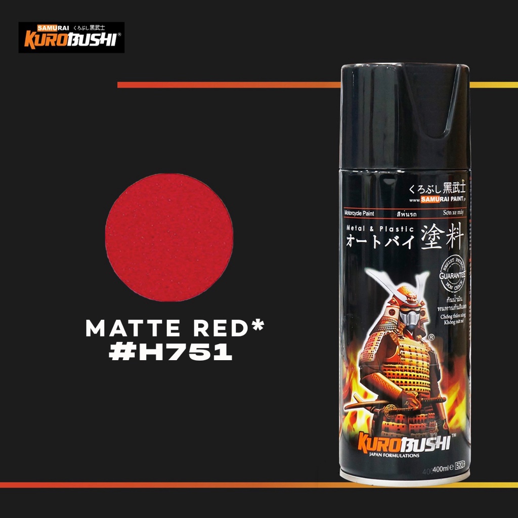 Jual Samuraipaint, Matte Red H751 Cat Aerosol Kualitas Kompresor | Shopee Indonesia