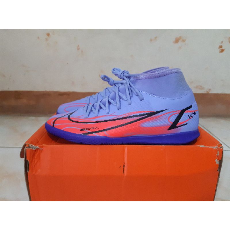 Jual sepatu futsal original nike superfly 8 club ic Kylan Mbappe ...