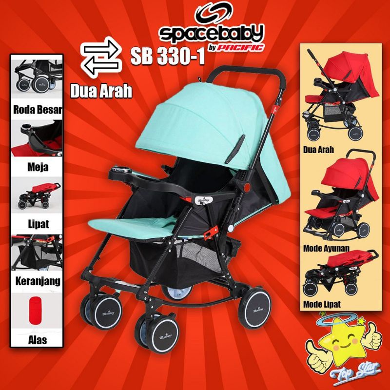 Jual Stroler baby ayun hadap dua arah sb330.1 space baby | Shopee Indonesia