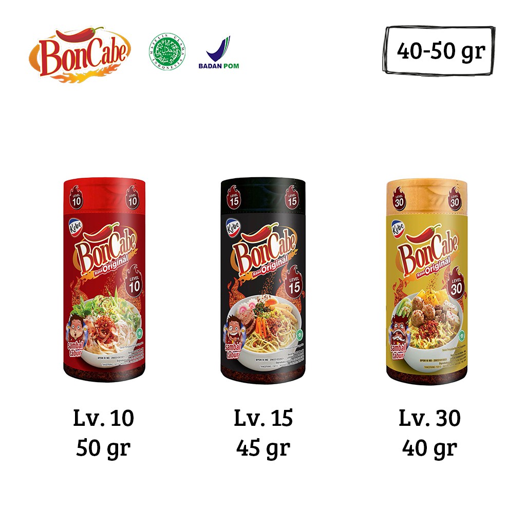 Jual Bon Cabe Botol Rasa Original Boncabe Nori / Sambal Tabur Level 10 ...