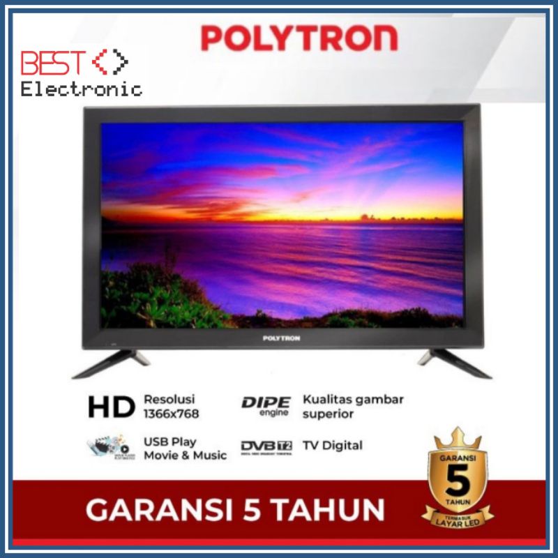 Jual POLYTRON DIGITAL TV LED 24 INCH PLD 24V1853 ORIGINAL GARANSI RESMI ...