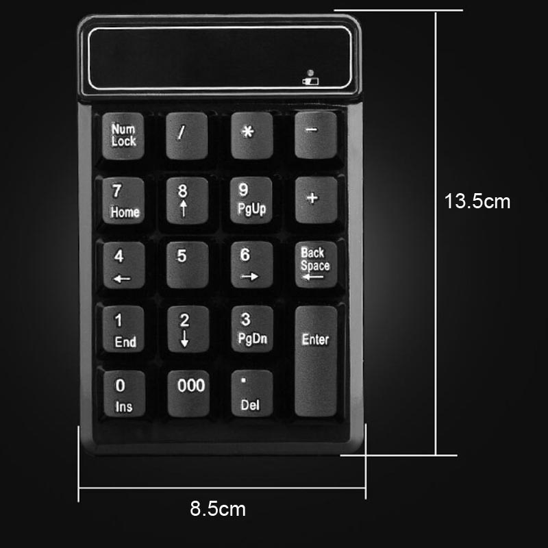 Jual Numeric Keypad Numpad Wireless 2.4GHz - Black | Shopee Indonesia