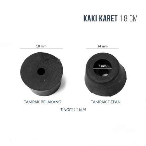 Jual A177 Kaki Karet 1.8 cm (PVC) untuk Salon Speaker Box Power ...