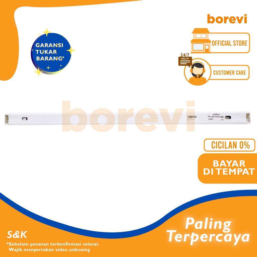 Jual KAP LAMPU T8 LED UNILUX TLD 9W, TL 9 WATT | Shopee Indonesia