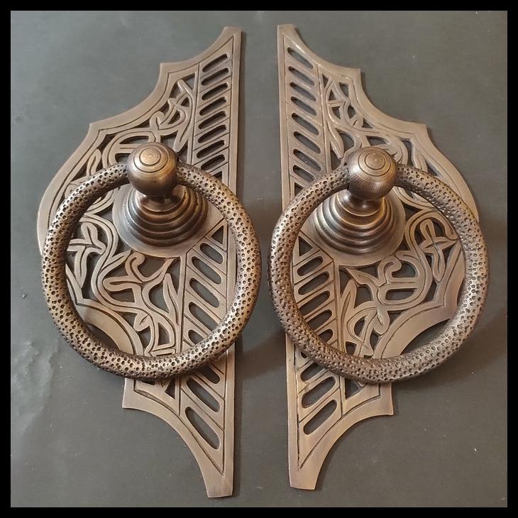 Jual BRASS RING PULL / HANDLE PINTU KUNINGAN MOTIF GUNUNGAN BESAR ...