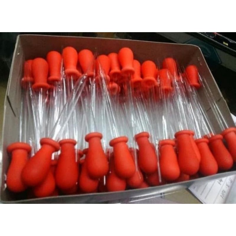 Jual Pipet Tetes Kaca Merah Panjang dan Pendek Per Pcs | Shopee Indonesia