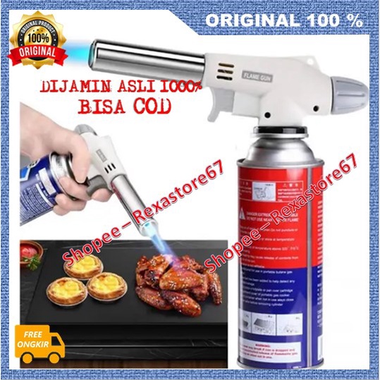 Jual Flame Gun Gas Portable White Portable Gas Blow Torch Butane ...