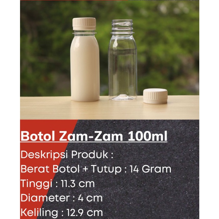 Jual Botol plastik 100ml zam-zam- KURIR INSTAN | Shopee Indonesia