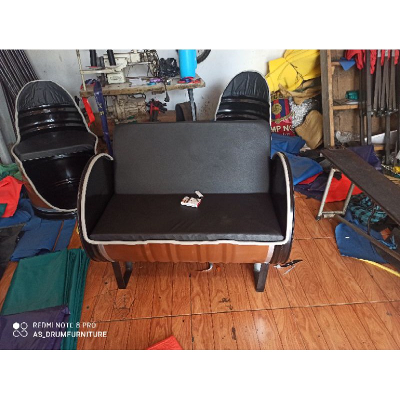 Jual kursi cafe kursi drum custom sandaran sofa | Shopee Indonesia