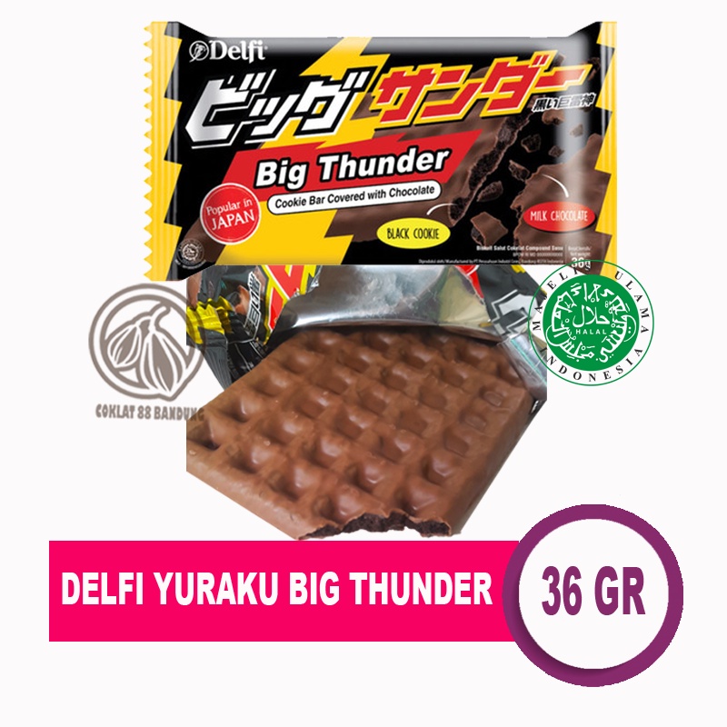 Jual Delfi Big Thunder Coklat 1 Pcs - Cookie Bar Snack Jepang Hits By ...