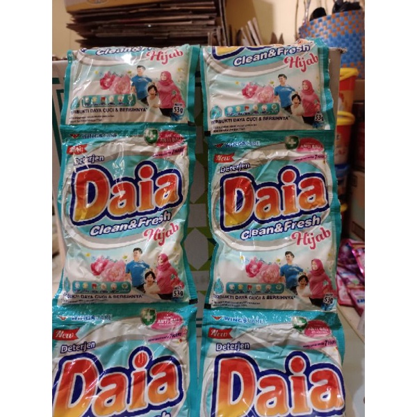 Jual DAIA RENCENG DETERGENT BUBUK KEMASAN 53 GRAM | Shopee Indonesia