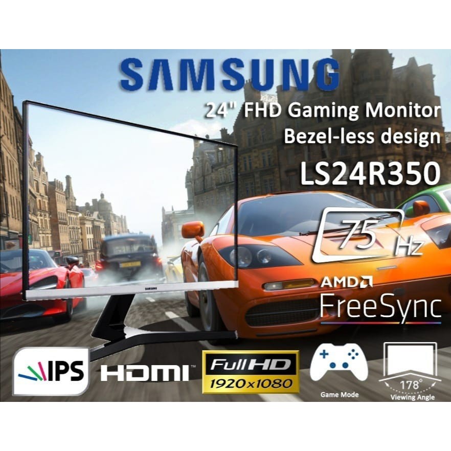 Jual Samsung LS24R350 S24R350FHE Monitor 24" FHD / IPS / 75Hz Bezel ...