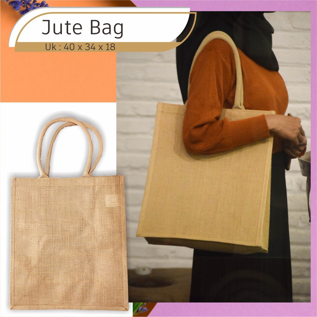 Jual [COD] Tas Belanja bahan karung goni tas jute tas karung goni ...