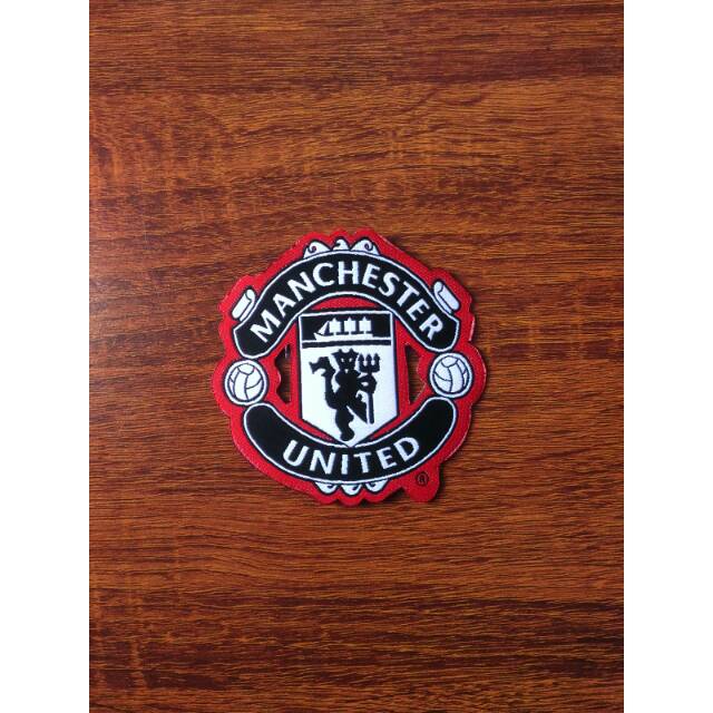 Jual Logo Patch Woven / Emblem Club Bola MU Merah Hitam | Shopee Indonesia