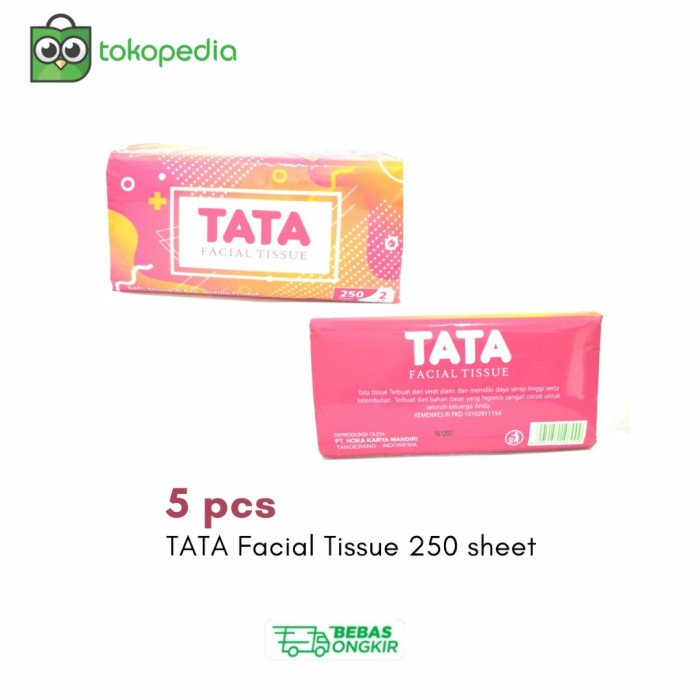 Jual Bundling tissue wajah tata 250s 5 pcs | Shopee Indonesia