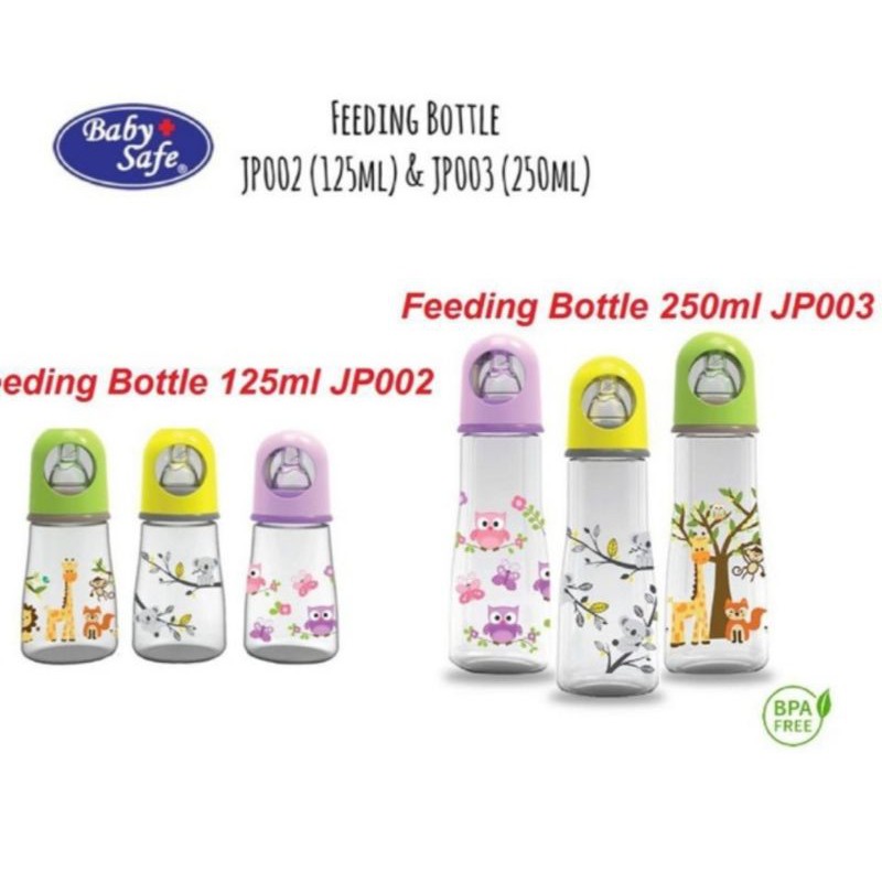 Jual BABY SAFE Feeding Bottle 125ml JP002 & 250ml JP003 / Botol Minum ...