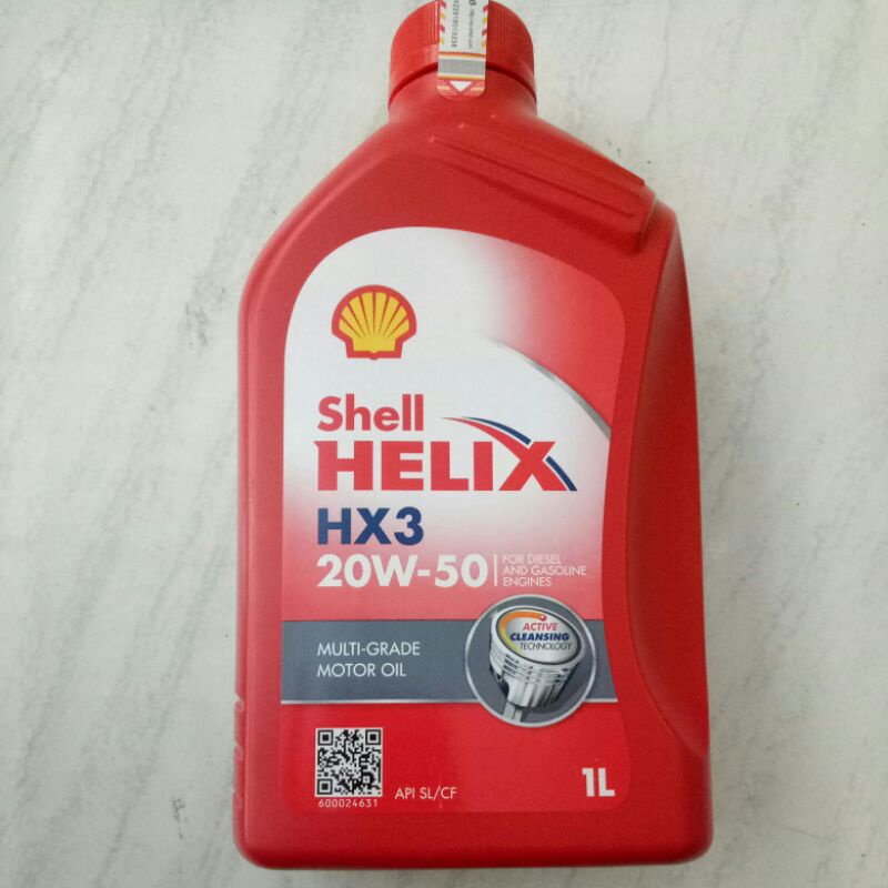 Jual Oli Shell Helix HX3 20w-50 isi 1Liter | Shopee Indonesia