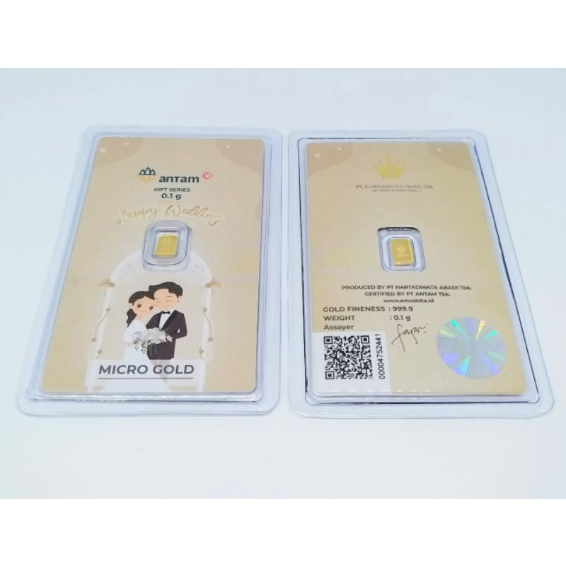 Jual GIFT SERIES ANTAM 0.10 GRAM, ANTAM, MICRO GOLD, EMAS KITA, LM HRTA ...