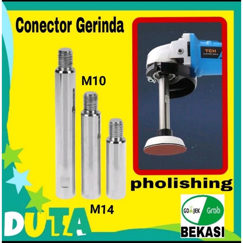 Jual Baut Adaptor Konektor M14 - M10 Penambah panjang Mesin Gerinda dan ...