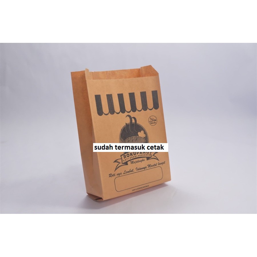 Jual (+CUSTOM) Kantong Kertas Coklat Packaging Makanan Food Grade ...
