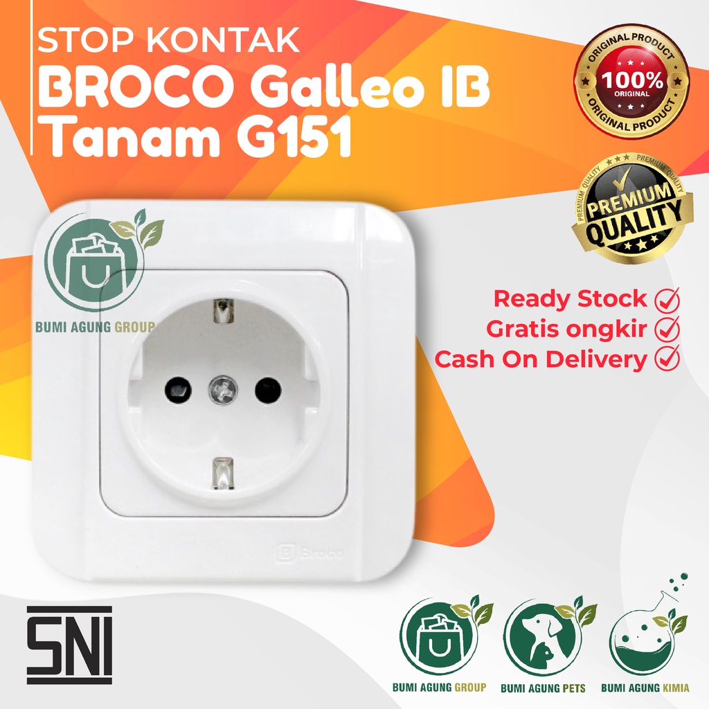 Jual Stop Kontak BROCO Galleo IB Inbow Tanam G151 Soket Socket Colokan bagus | Shopee Indonesia