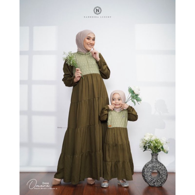 Jual Omara Dress mom and kids || Nadheera Luxury || Qisma store ...