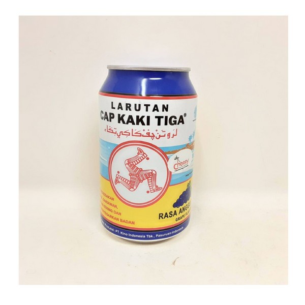 Jual LARUTAN PENYEGAR CAP KAKI TIGA KALENG RASA ANGGUR 320 ml / Panas Dalam Radang Tenggorokan ...