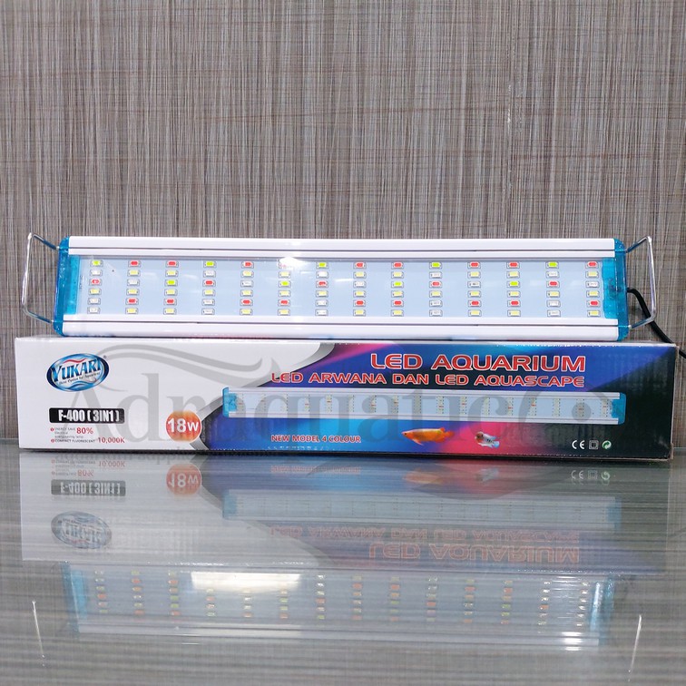 Jual YUKARI F-400 18W 40CM LAMPU LED AQUARIUM TOP LAMP AQUASCAPE GANTUNG 10000K | Shopee Indonesia