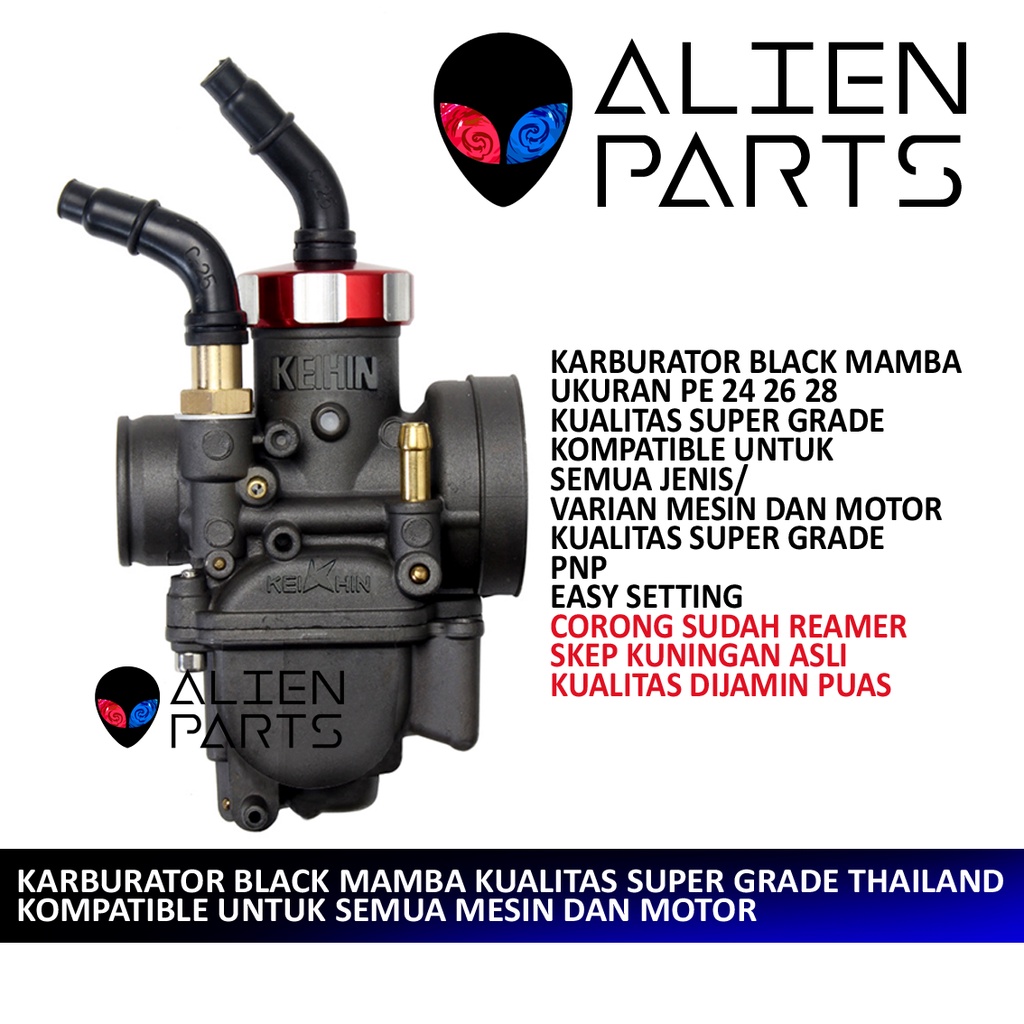Jual (BISA COD) KARBURATOR PE 24 26 28 BLACK MAMBA RED DOVE KARBU PE28 PE26 PE24 KARBULATOR BEAT ...