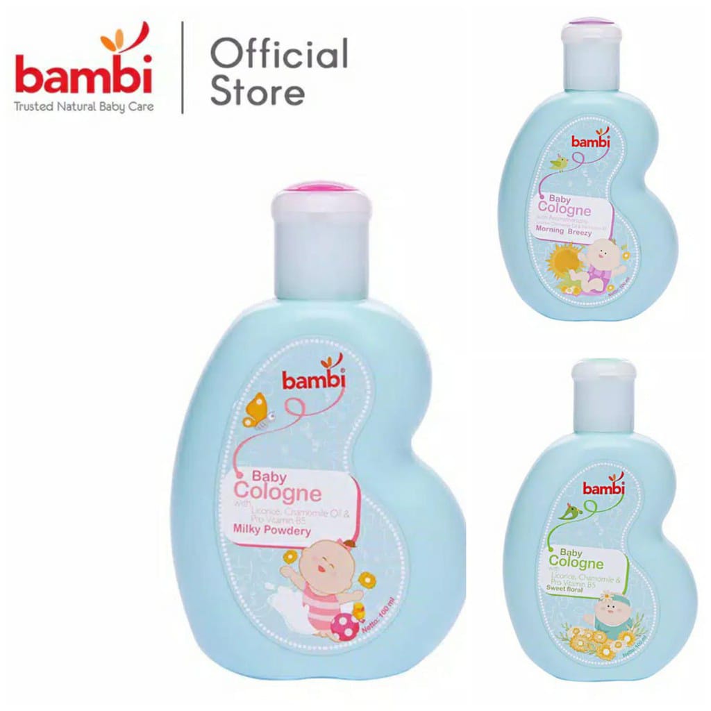 Jual Bambi Baby Cologne Milky Powder / Morning Breezy / Sweet Floral ...