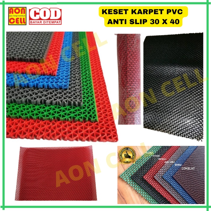 Jual Keset Karpet Anti Slip PVC 30 x 40 model Jaring keset wudhu toilet ...