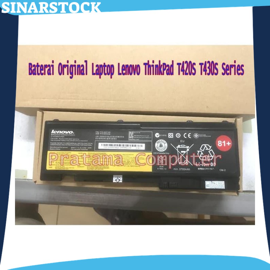 Jual Baterai Original Laptop Lenovo Thinkpad T420S T430S Series | Shopee Indonesia