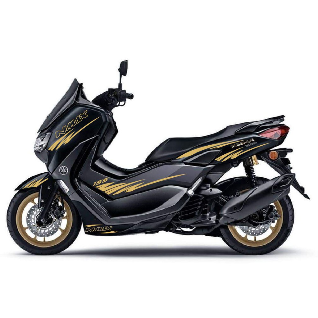 Jual Striping All new Nmax Facelift 2020 Cutting Stiker - Hitam Gold ...