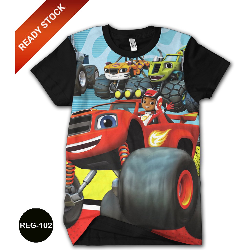 Jual Kaos Blaze and the Monster Machines 3D Baju Anak Kartun Serial TV ...