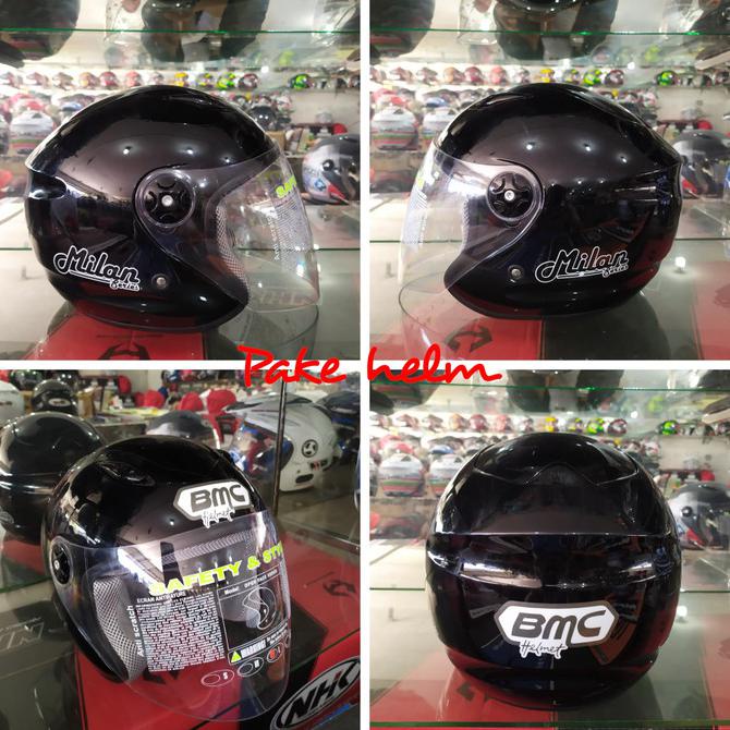 Jual HELM BMC MILAN BLACK | Shopee Indonesia