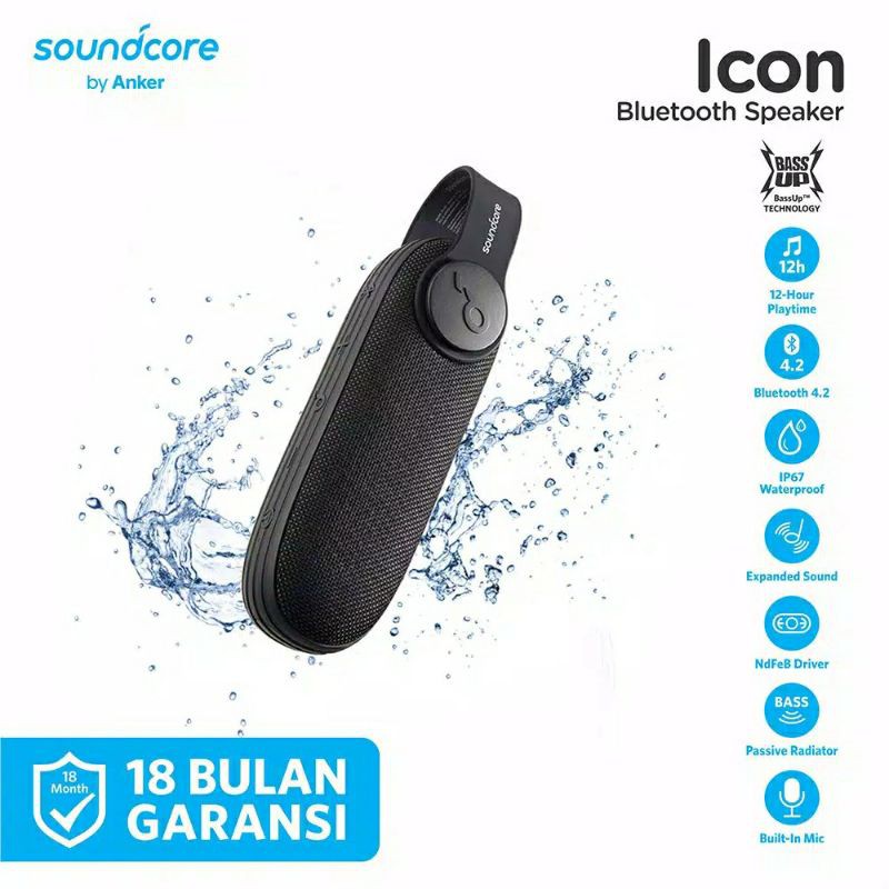 Jual Speaker Anker Soundcore Icon IP67 Waterproof Floats A3122 Original ...