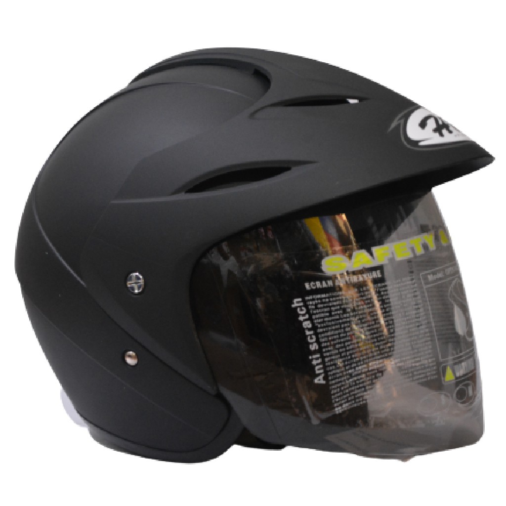 Jual Helm Hiu Nico Polos Black Doff All Size | Shopee Indonesia