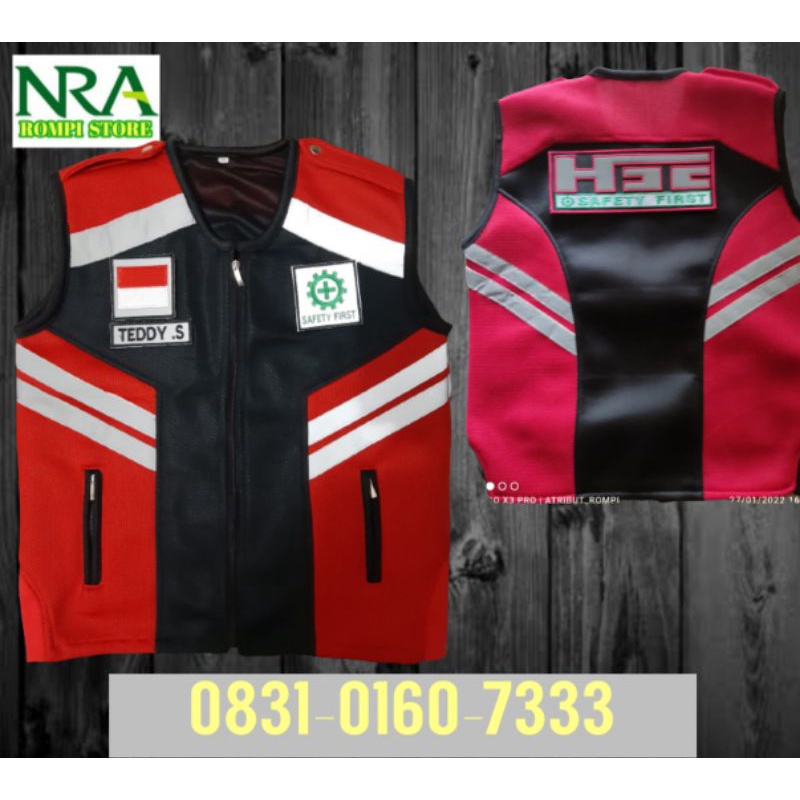 Jual ROMPI SAFETY WARNA MERAH, rompi safety k3, rompi safety k3 proyek ...