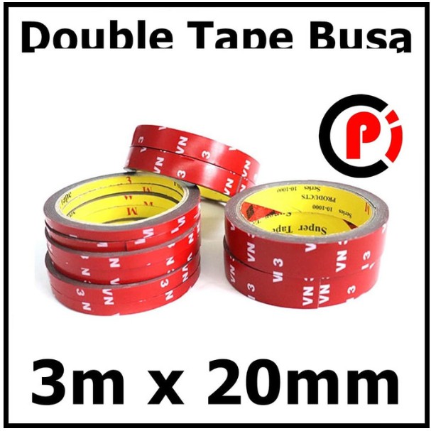 Jual JETTING Lakban Selotip Double Tape 3M SC Merah 3m x 20mm Lem ...