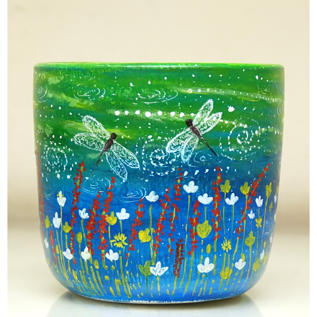 Jual Pot Lukis/Pot Gerabah Tanah Liat Terakota Tabung/Pot Tanaman D12 ...