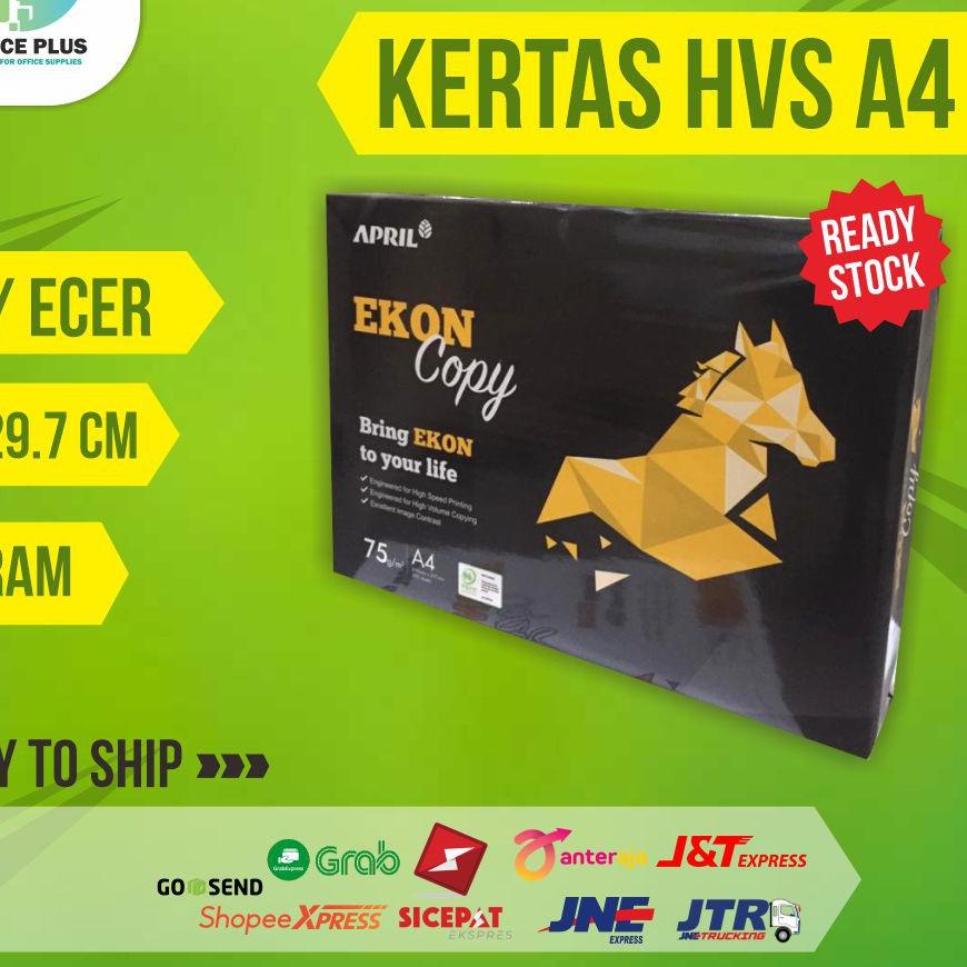 Jual Hot - Kertas HVS A4 75 Gram Ecer / 1 Rim - 500 Lembar Ekon Copy ...