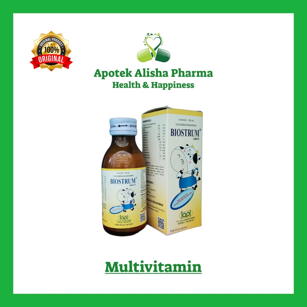 Jual Biostrum Sirup 100ml - Biostrum Colostrum Syrup Multivitamin ...