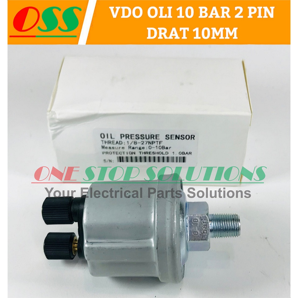 Jual SENSOR TEKANAN OLI SWITCH OLI VDO 10 BAR 2 PINS DRAT 10MM | Shopee Indonesia